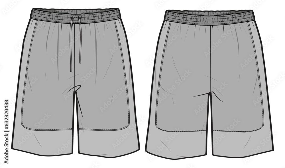 Men's Transparent Active Wear Short, Mesh Short Front and Back View ...