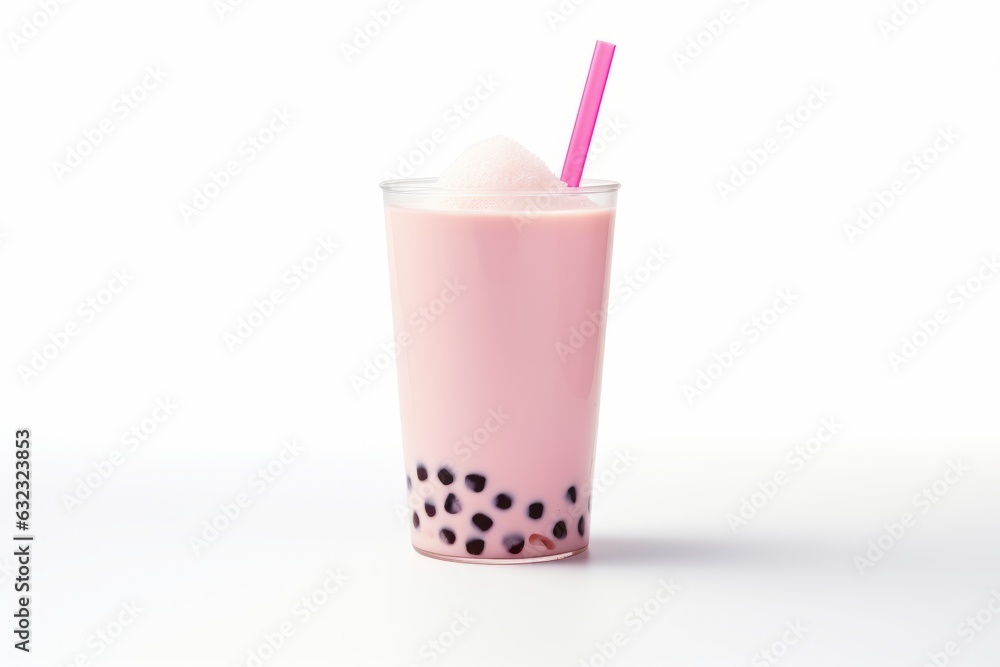 bubble tea de fresas, bebida aesthetic coreana, batido de fresa con ...