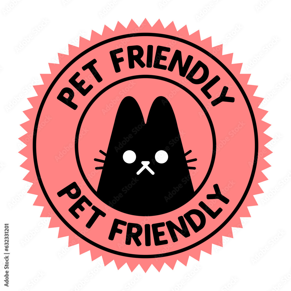 Pet friendly badge stamp. This space allows mascots. Dogs and cats are ...