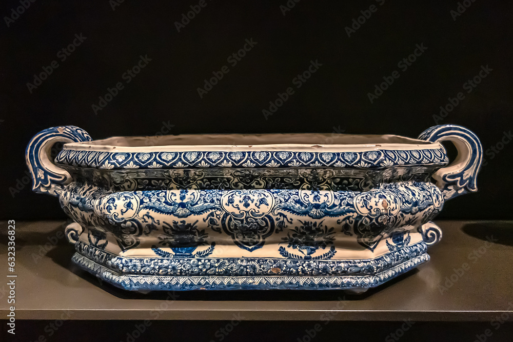 Interior of famous Amsterdam Rijksmuseum dedicated to arts and history ...