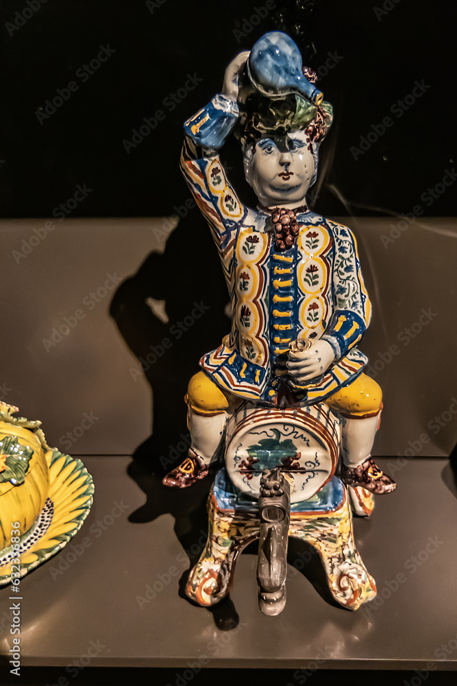 Interior of famous Amsterdam Rijksmuseum dedicated to arts and history ...