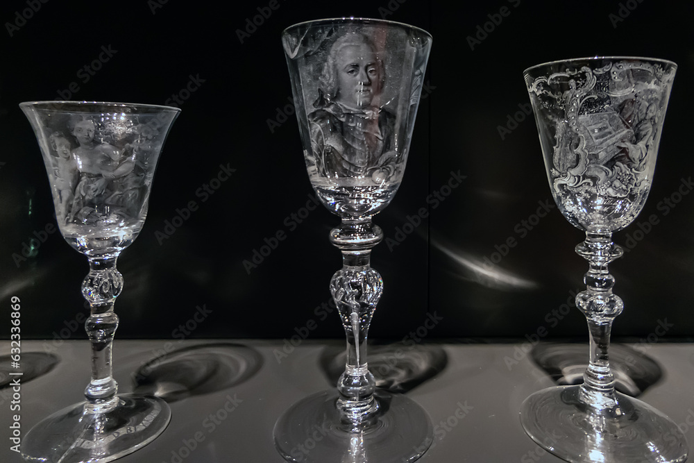 Interior of famous Amsterdam Rijksmuseum dedicated to arts and history ...