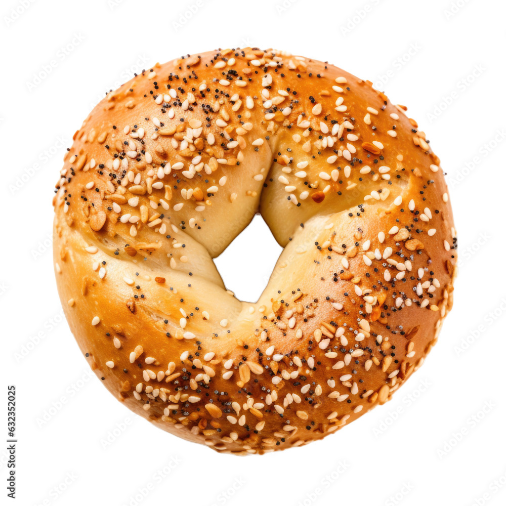 Everything Bagel Isolated on a Transparent Background Stock ...