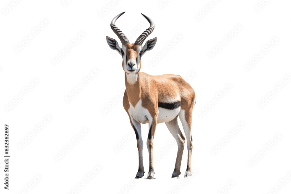 African Springbok isolated on transparent background. Stock ...