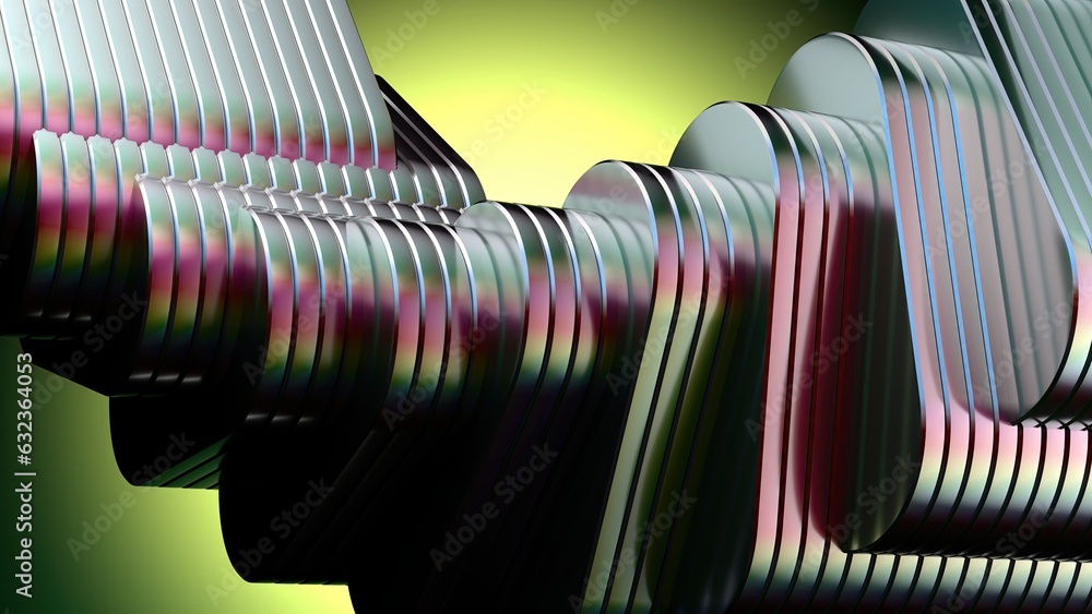 Elegant and Modern 3D Rendering image background of several overlapping ...