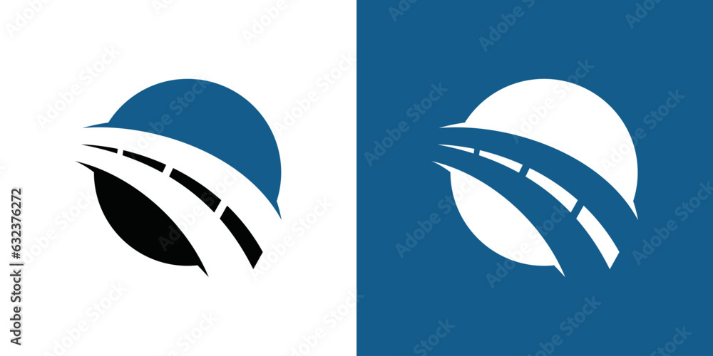 road construction logo design road maintenance creative sign concept ...