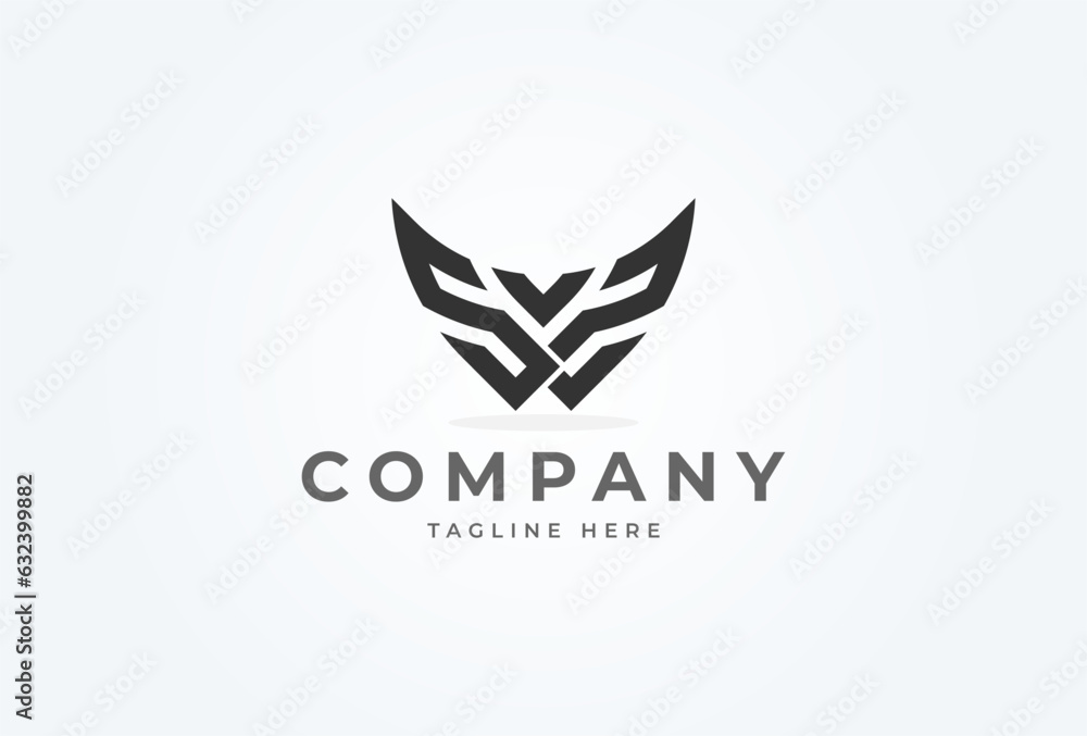 Initial SVS logo. monogram logo design combination of letters S and V ...