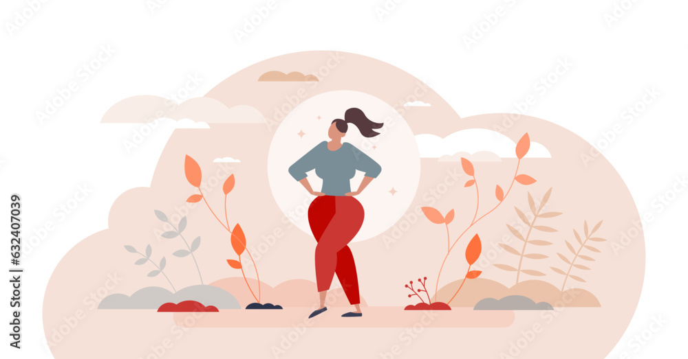 Body positive attitude for female with wide hips figure tiny person ...