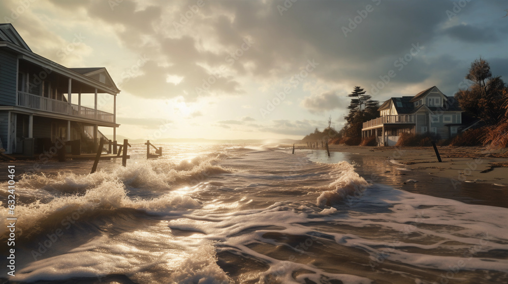 Coastal Erosion Due to Sea Level Rise. Sea Level Rise Effects on ...