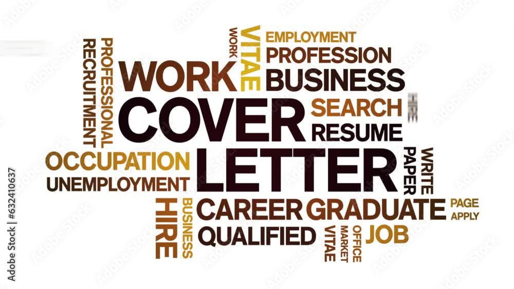 Cover Letter animated tag word cloud;text design animation kinetic ...