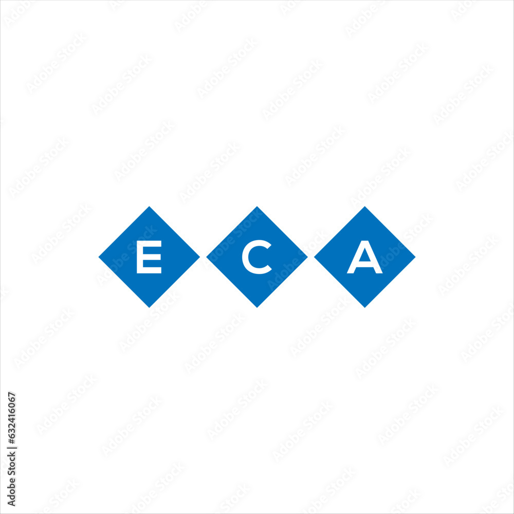 ECA letter technology logo design on white background. ECA creative ...