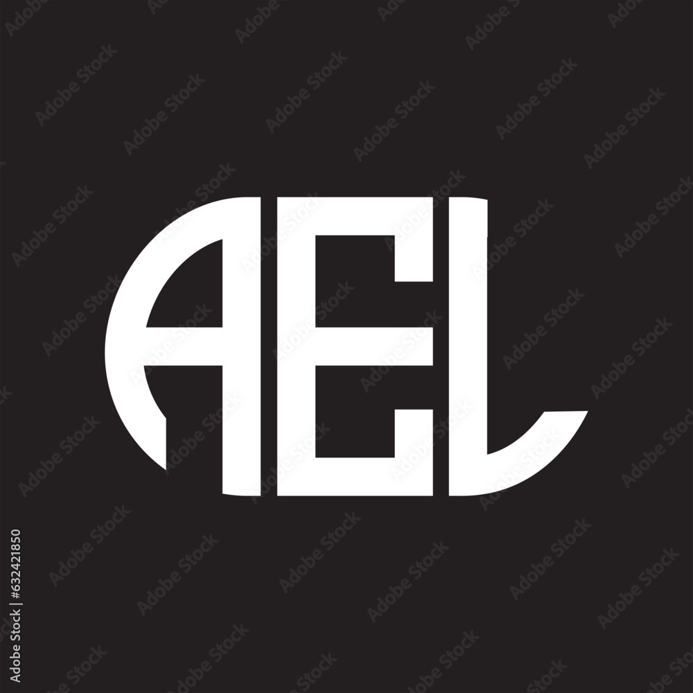 AEL letter technology logo design on black background. AEL creative ...