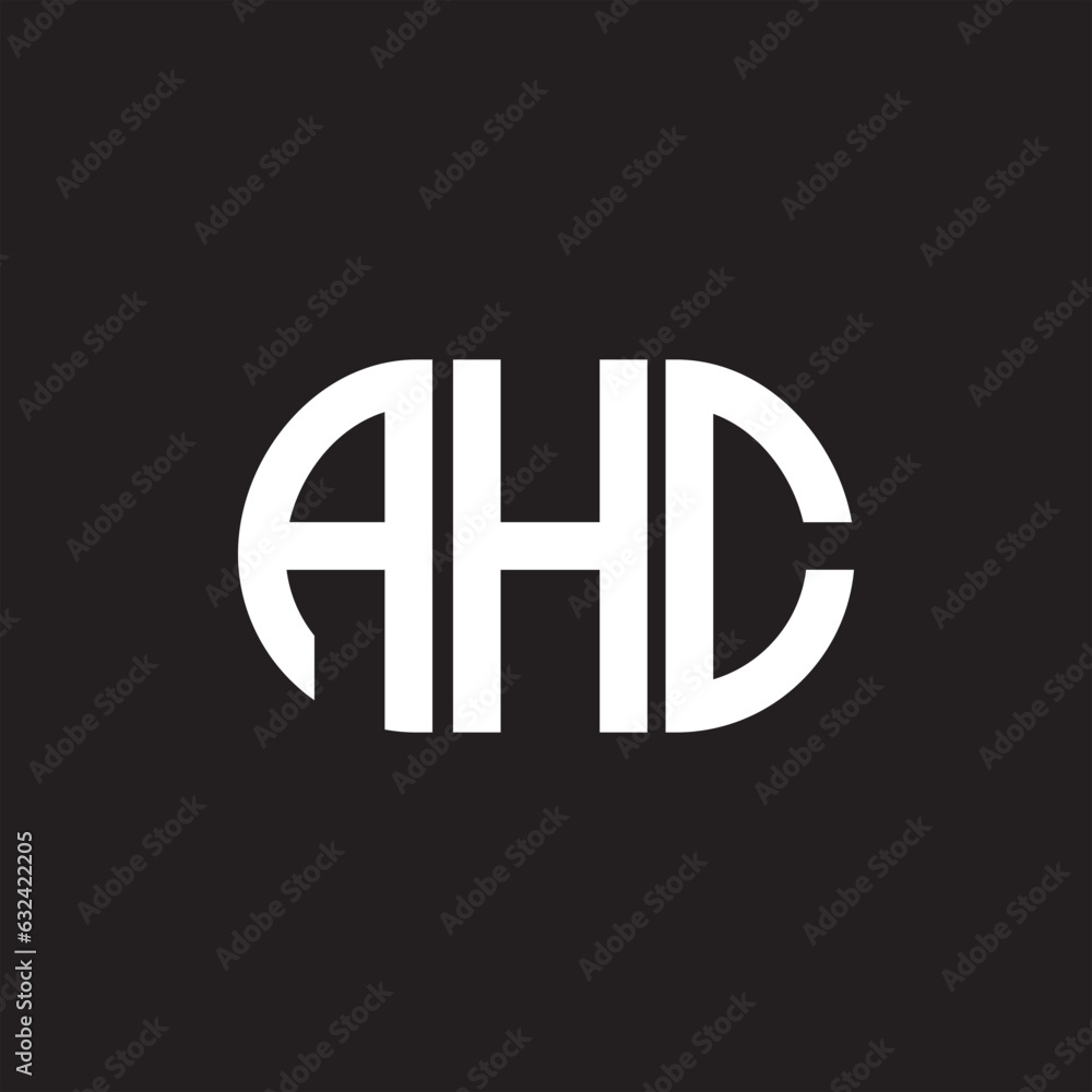 AHC letter technology logo design on black background. AHC creative ...