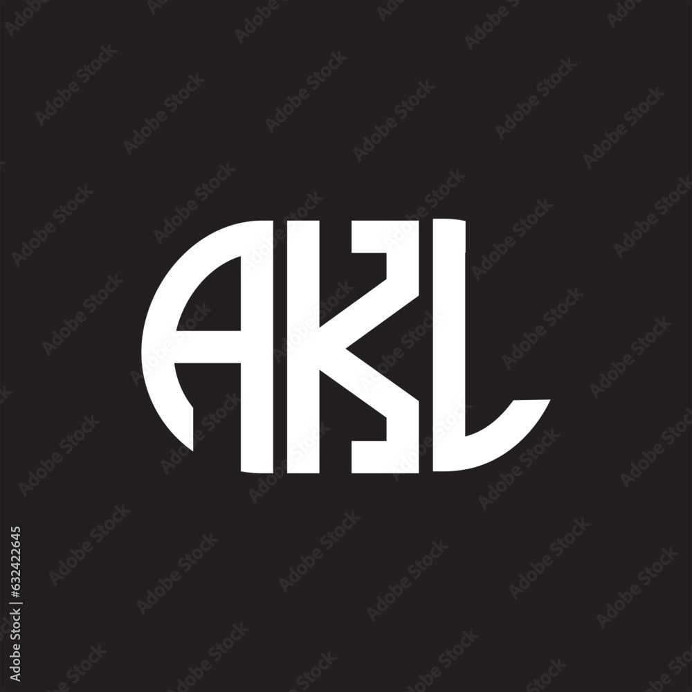 AKL letter technology logo design on black background. AKL creative ...