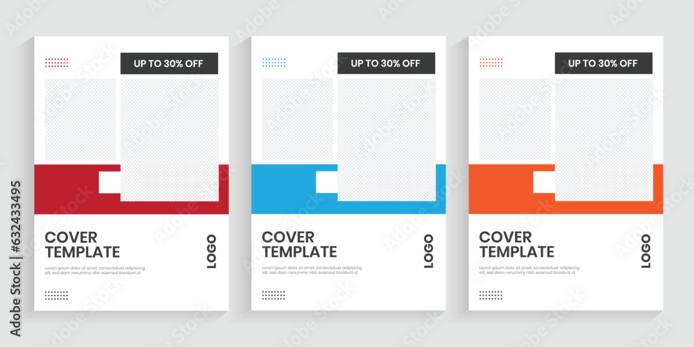 A4 Front page boooklet cover geometric shape background template ...