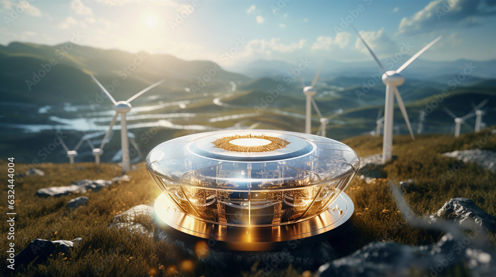 Piezoelectric Power Concept. Conceptual representation of renewable ...