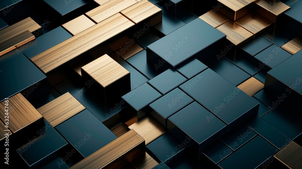 Geometric pattern of interlocking metallic squares, perfect for an ...