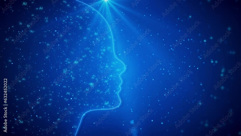 Futuristic human brain interface concept. Robotic system. Intellectual programming future human ...