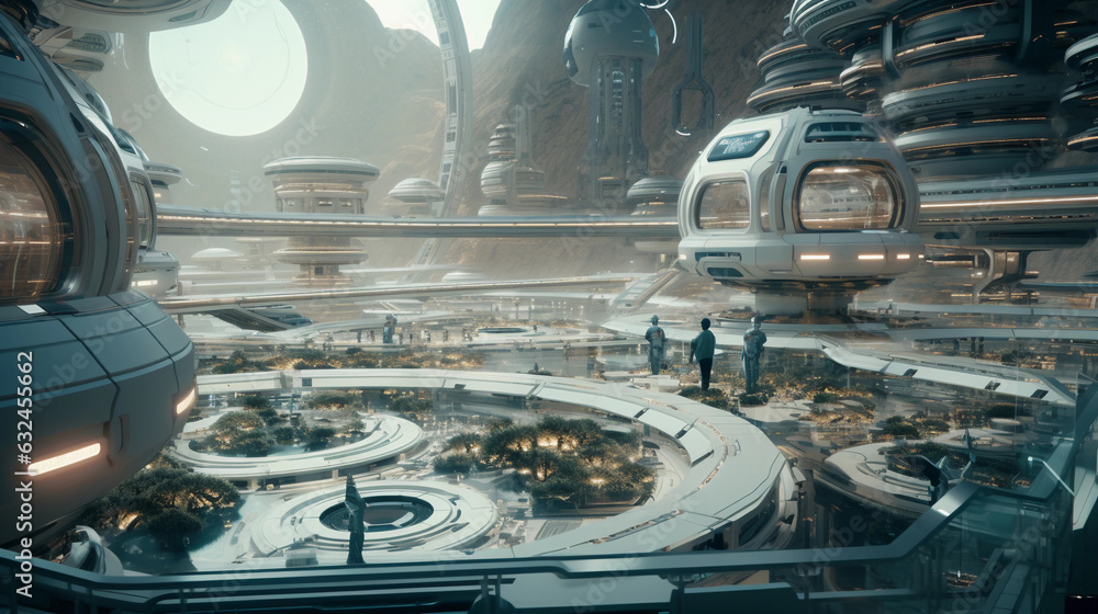 A New Frontier in Colonization. Illustration of the new frontiers ...