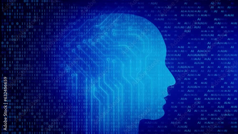 Vidéo Stock Futuristic human brain interface concept. Robotic system. Intellectual programming ...