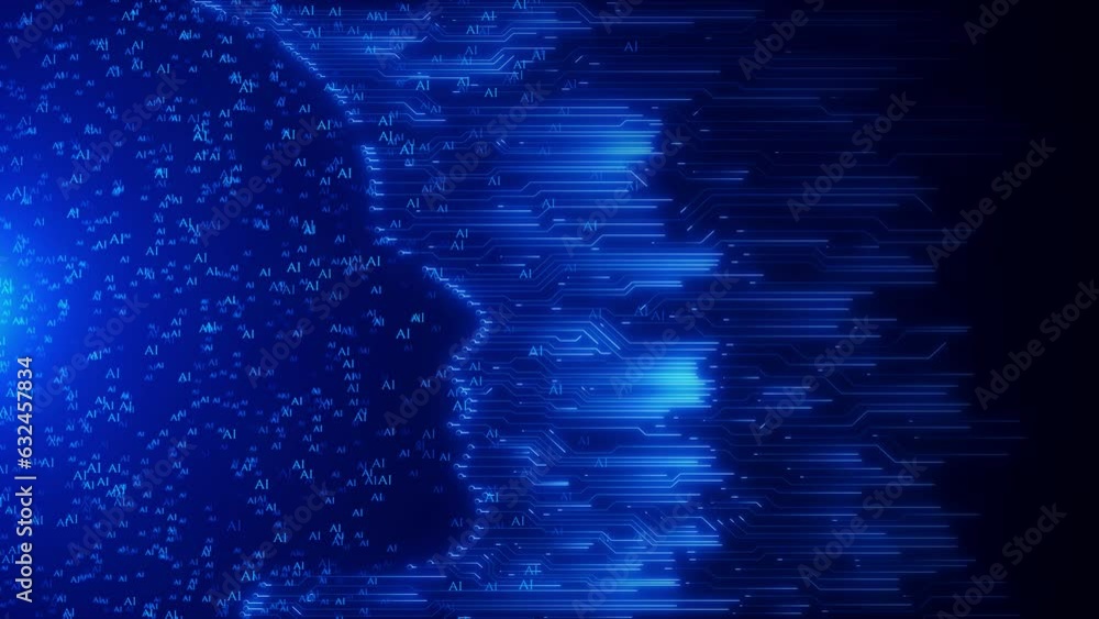 Cyber Technology Innovation Artificial intelligence AI brain animation ...