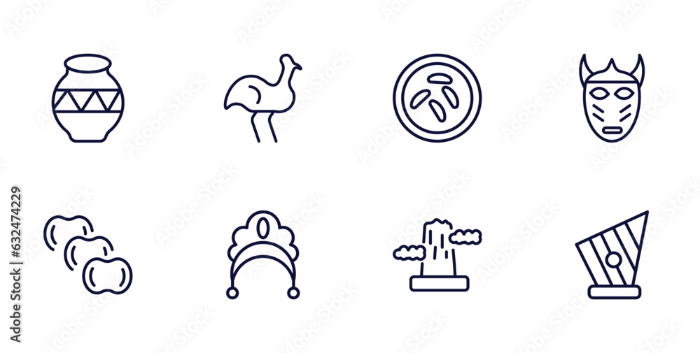set of culture and civilization thin line icons. culture and ...