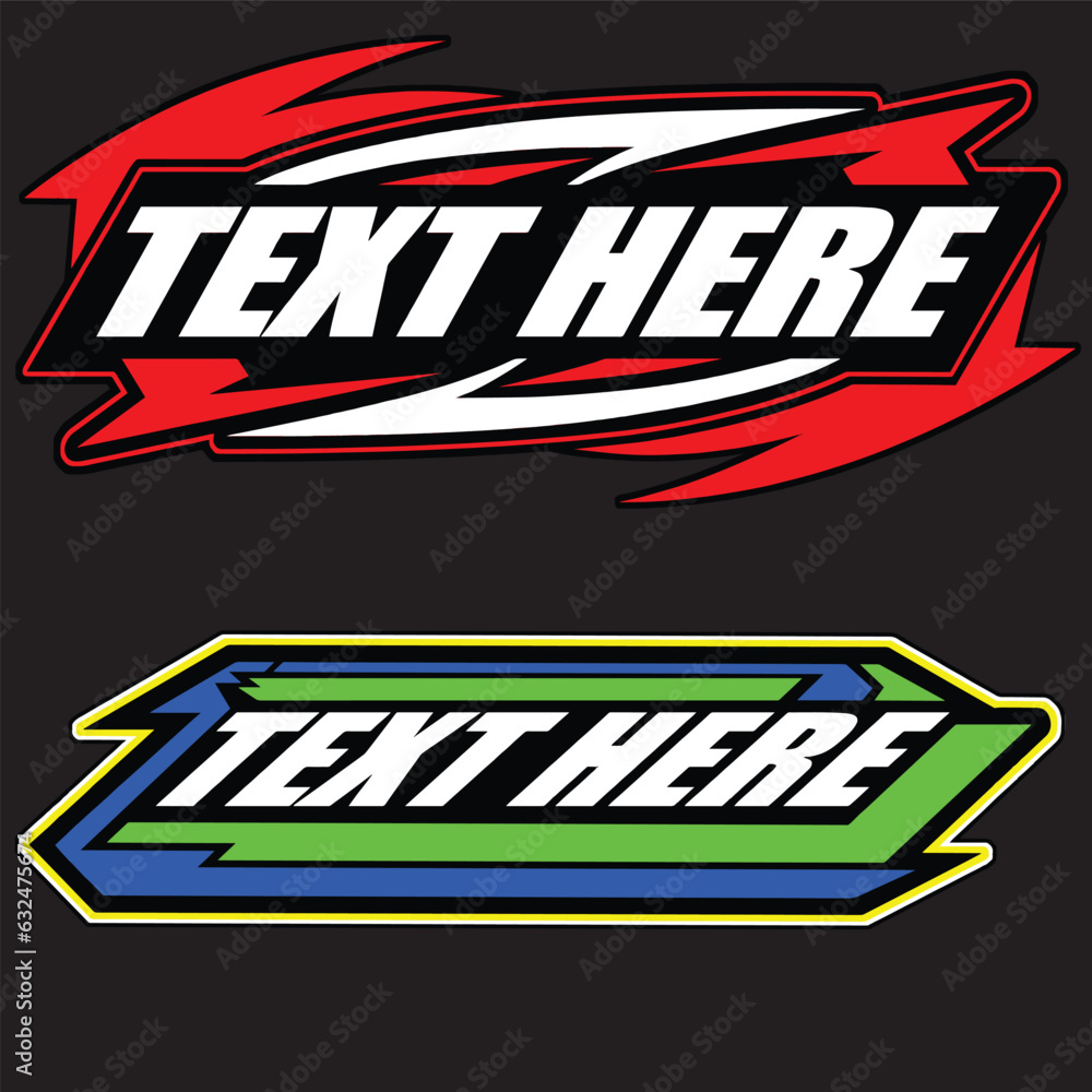 racing logo isolated in black background for business elements, screen ...