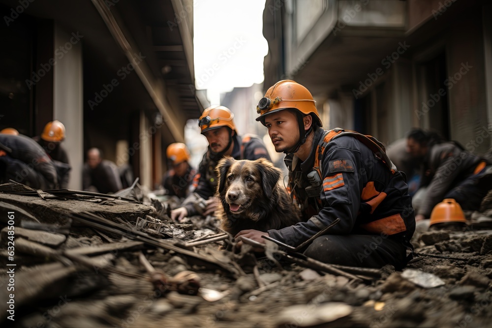 USAR (Urban Search and Rescue), along with their K9 search and rescue ...
