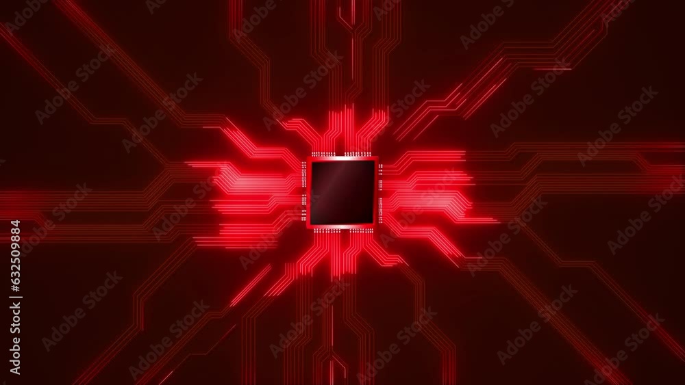 Vidéo Stock 4K Circuit Board electrons Data Flow Background Animation ...