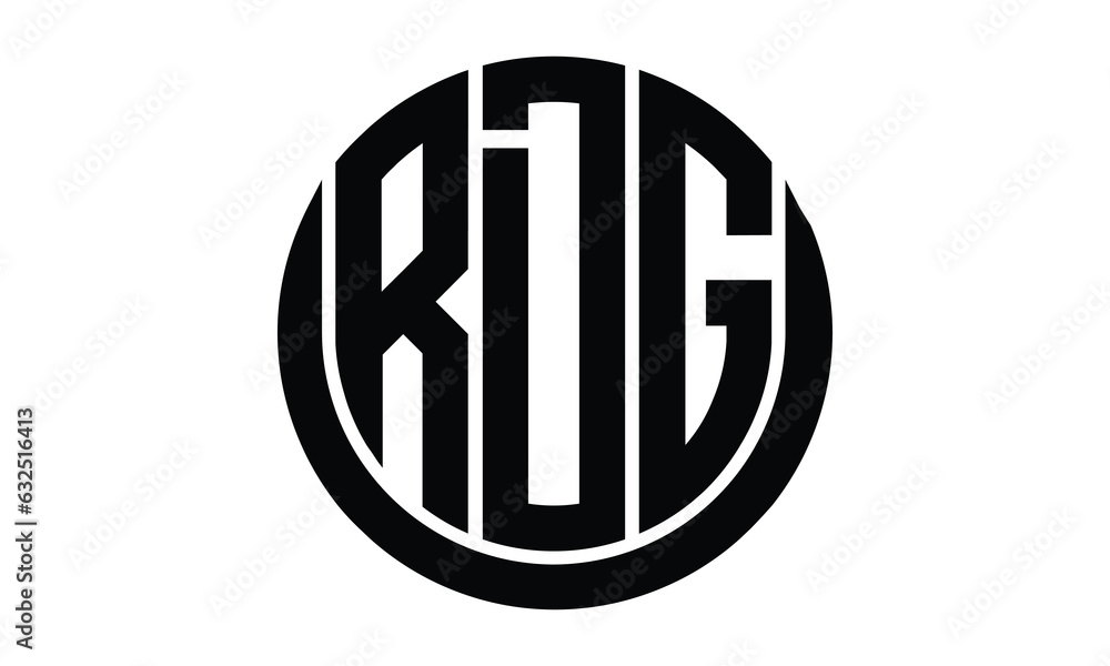 RDG shield in circle logo design vector template. lettermrk, wordmark ...