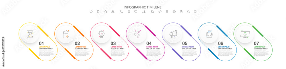 Timeline vector infographic with infochart. Business modern template ...