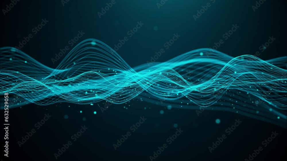 abstract wave motion Flow wave mesh pattern mesh line on dark 4K 3D ...