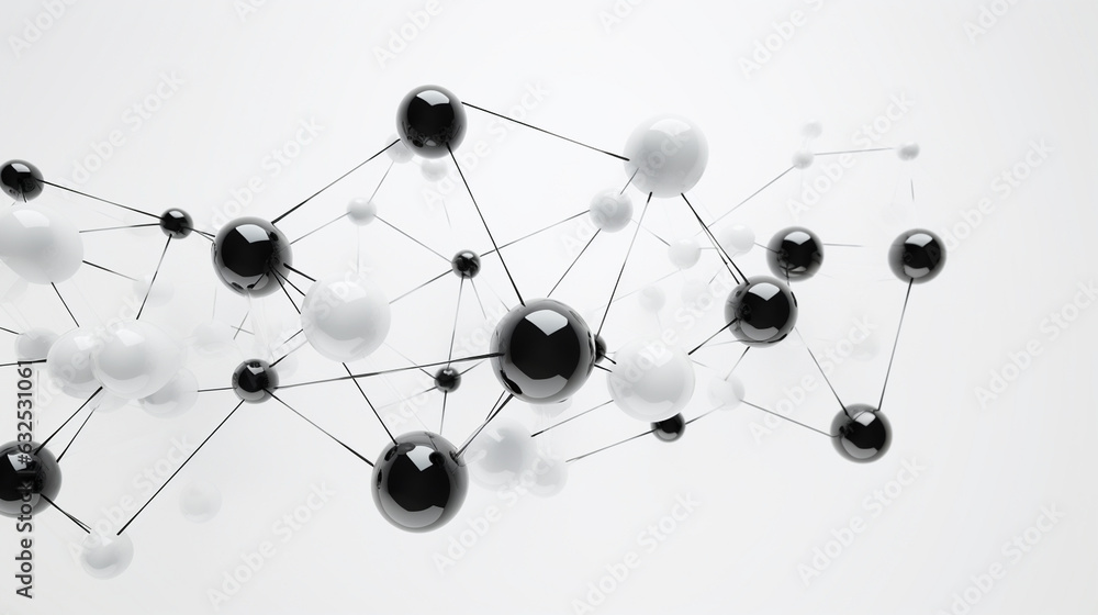 A refined depiction of interconnected molecules with a monochromatic ...