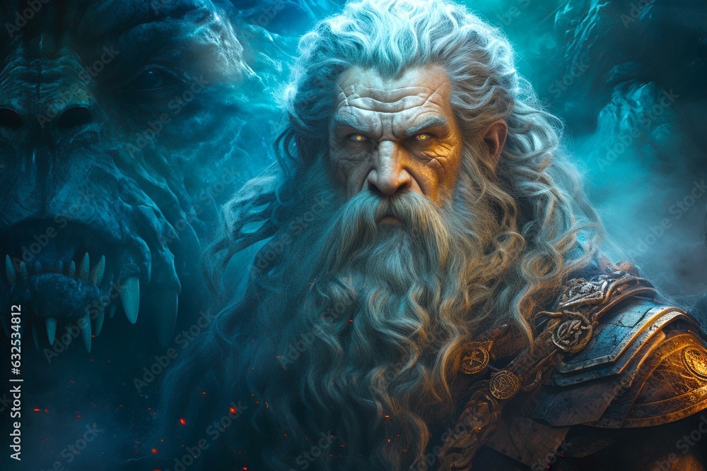 Thunderous Majesty - A Regal Portrait of Zeus, King of the Greek Gods ...