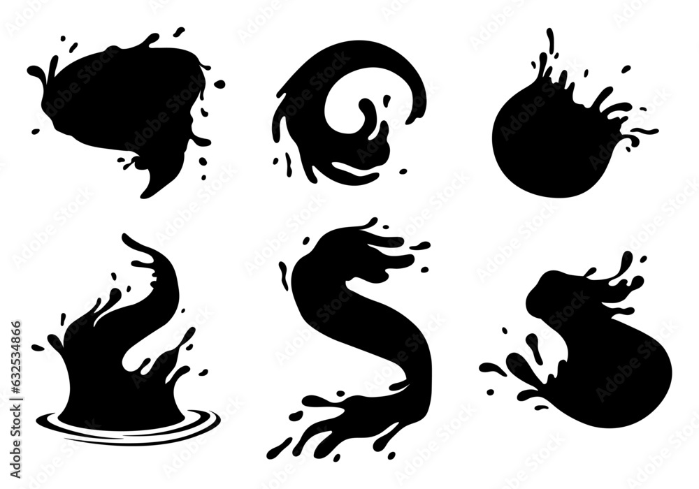 Water and juice splash liquide. Vector Illustration. A water splash ...