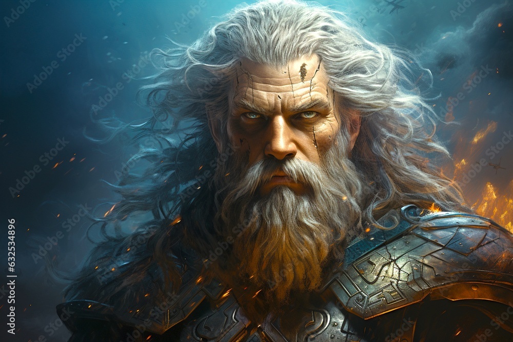 Thunderous Majesty - A Regal Portrait of Zeus, King of the Greek Gods ...