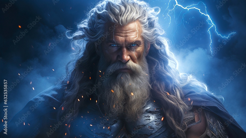 Thunderous Majesty - A Regal Portrait of Zeus, King of the Greek Gods ...