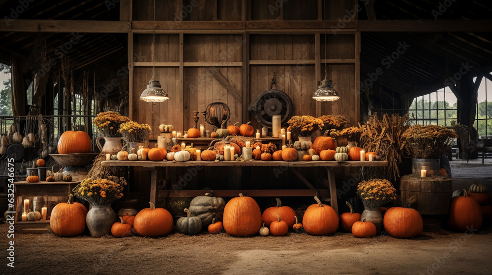 An array of pumpkins, from tiny to towering, creates a captivating ...