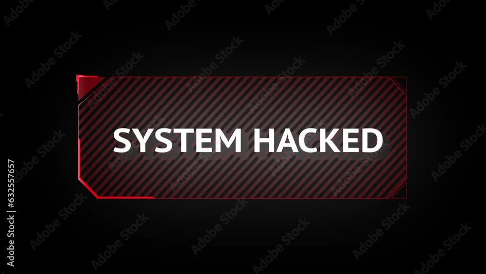 Vidéo Stock System Warning Virus sign Digital Noise Effect Screen Background. code System Error ...