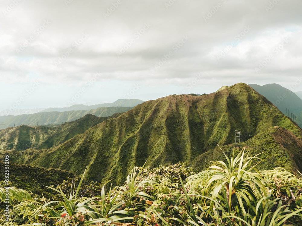 Hawaii, Oahu, mountain, mountains, sky, view, outdoor, hiking, hike ...