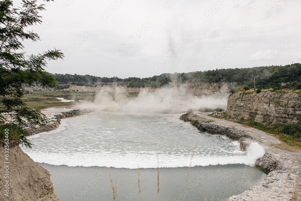 carrying out work in a quarry where minerals are extracted with the ...