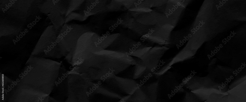 Black paper texture background, crumpled pattern, black crumpled paper ...