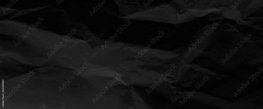Black paper texture background, crumpled pattern, black crumpled paper ...