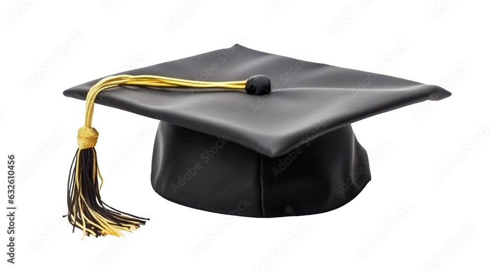 Student graduation cap isolated on white or transparent background ...