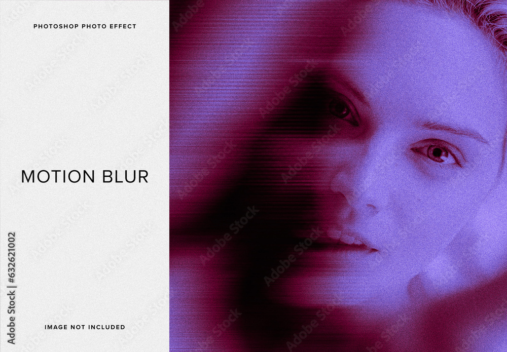 Motion Blur Image Effect Mockup Stock Template | Adobe Stock