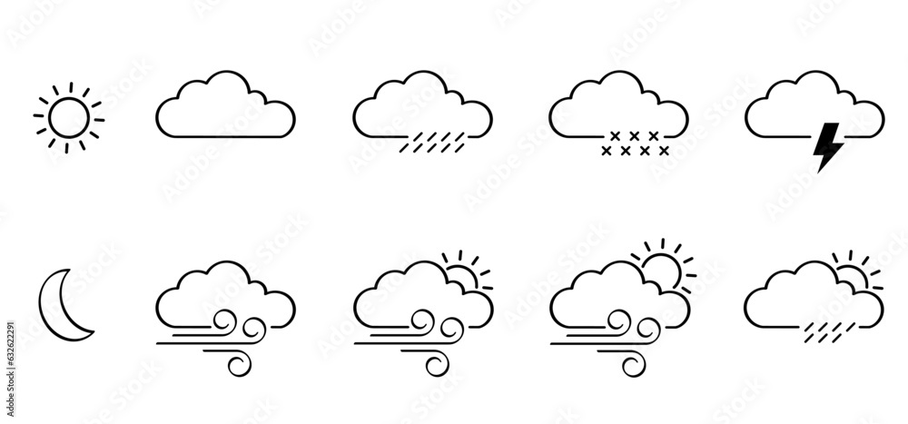 Cartoon puff of wind blow line symbol. Cloud, blowing wind, weather ...