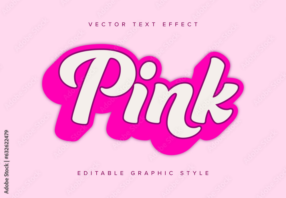 Bright and Bold Pink Text Effect Mockup Stock Template | Adobe Stock