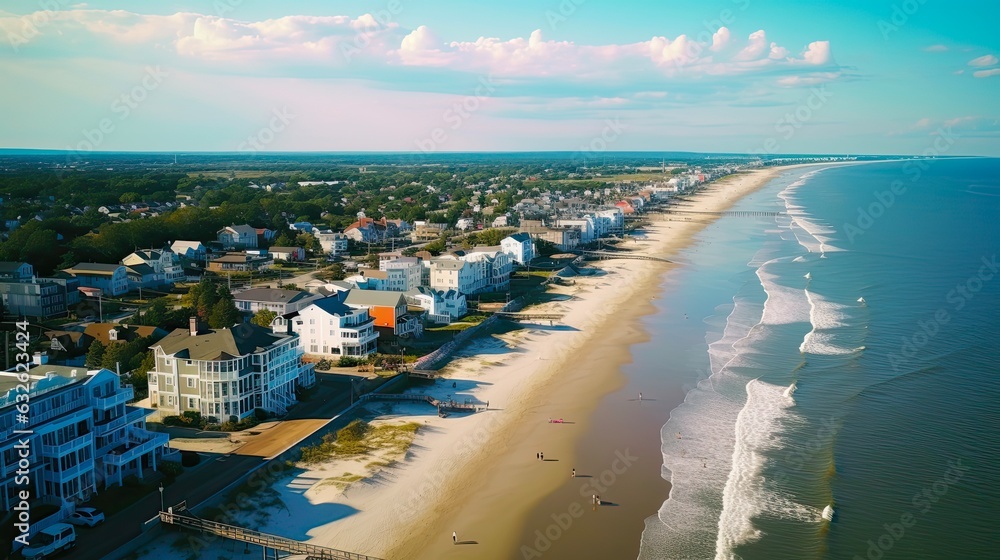 Awe-Inspiring Aerial View of Cape May, New Jersey: Cityscape and Beach ...