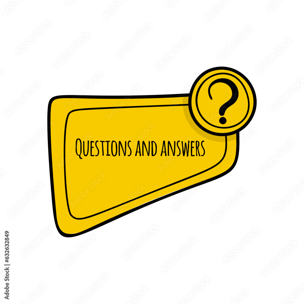 Speech bubble question mark icon hand drawn. Help symbol. FAQ sign on ...