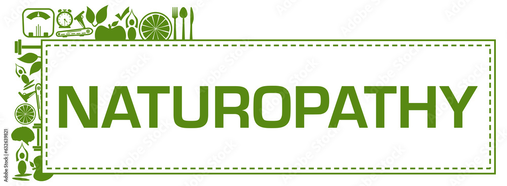 Naturopathy Green Health Symbols Corner Top Left Horizontal Stock ...